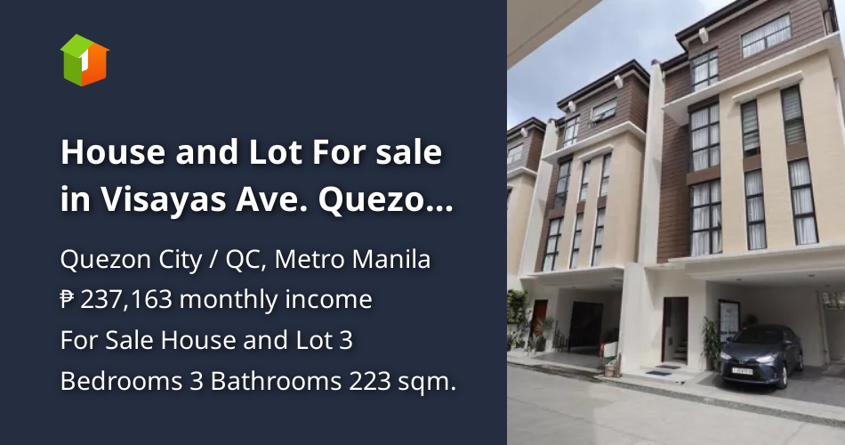 House and Lot For sale in Visayas Ave. Quezon City PH1167 [Houses and ...