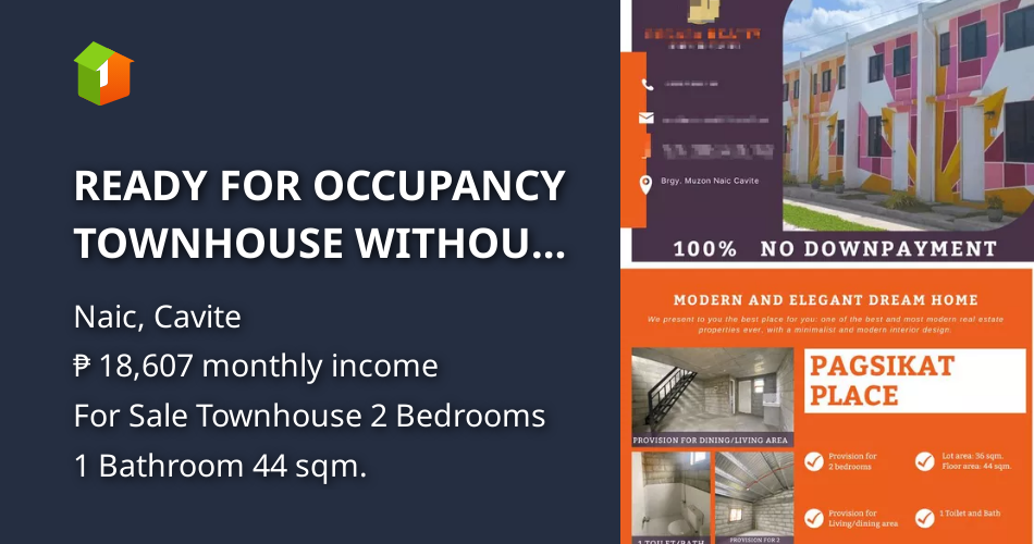 READY FOR OCCUPANCY TOWNHOUSE WITHOUT NO DOWNPAYMENT [Houses and Lots 🏘 ...