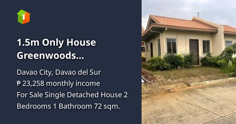 1.5m Only House Greenwoods Subdivision Davao city [Houses and Lots 🏘️ ...