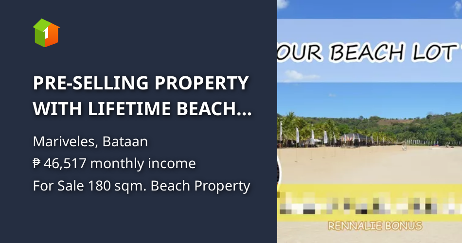 PRE-SELLING PROPERTY WITH LIFETIME BEACH ACCESS AND AMENITIES [Beach ...