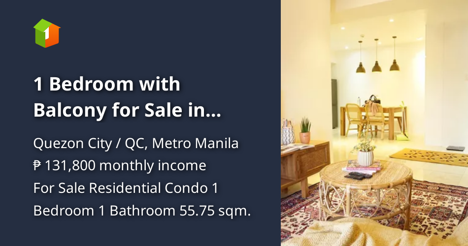 1 Bedroom with Balcony for Sale in Northpointe Residences Quezon City ...