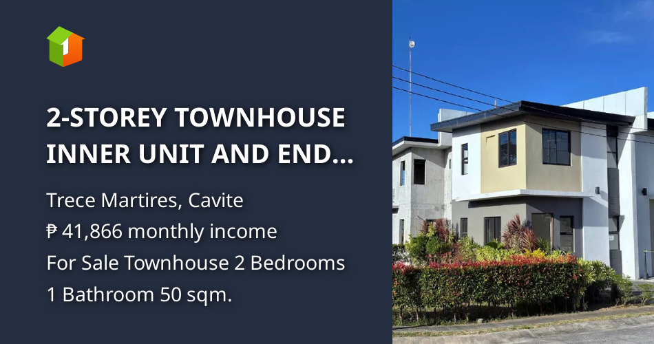 2-STOREY TOWNHOUSE INNER UNIT AND END UNIT AVAILABLE! [Houses and Lots ...