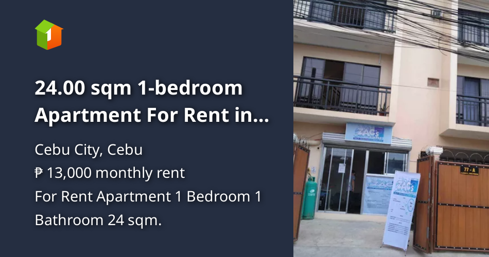 24.00 sqm 1-bedroom Apartment For Rent in Cebu City [Condos 🏙️] (July ...