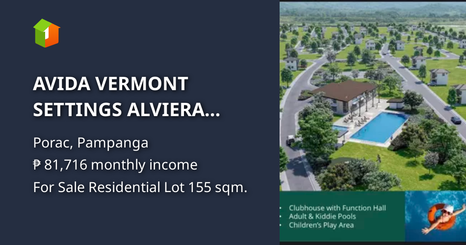 AVIDA VERMONT SETTINGS ALVIERA offering LOT House & Lot Packages [Lots ...