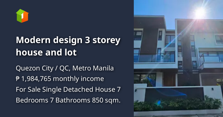 Modern design 3 storey house and lot [Houses and Lots 🏘️] (December ...