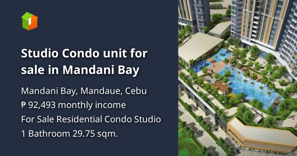 Studio Condo unit for sale in Mandani Bay [Condos 🏙️] (September 2023 ...