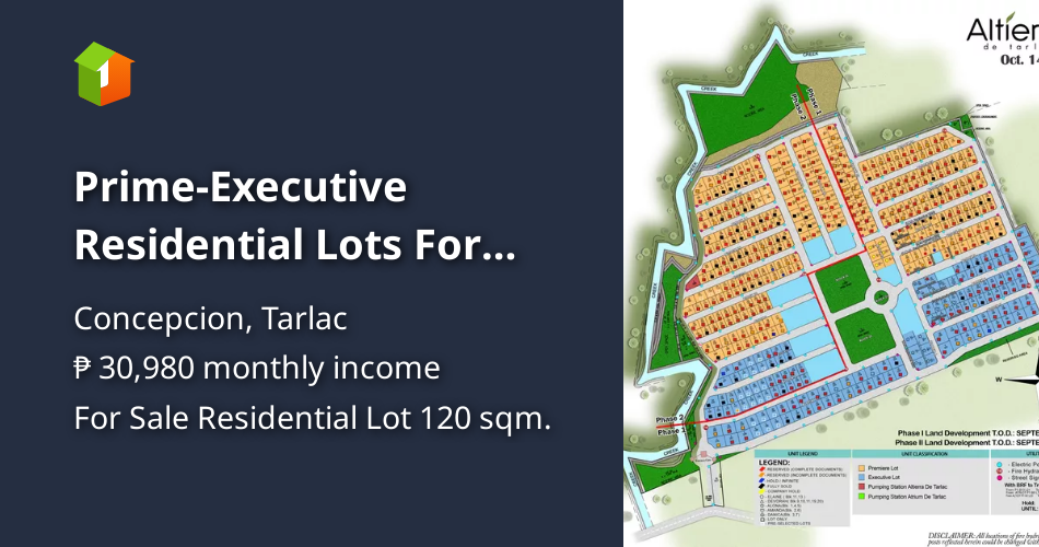 Prime-Executive Residential Lots For Sale at Altierra de Tarlac [Lots 🚜 ...