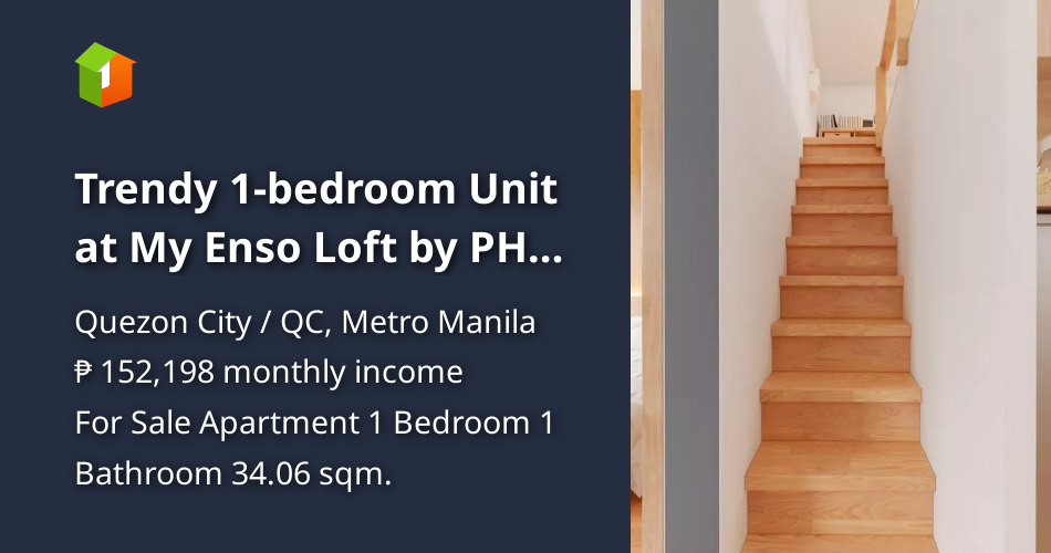 Trendy 1-bedroom Unit at My Enso Loft by PH1 World Developer in Quezon ...