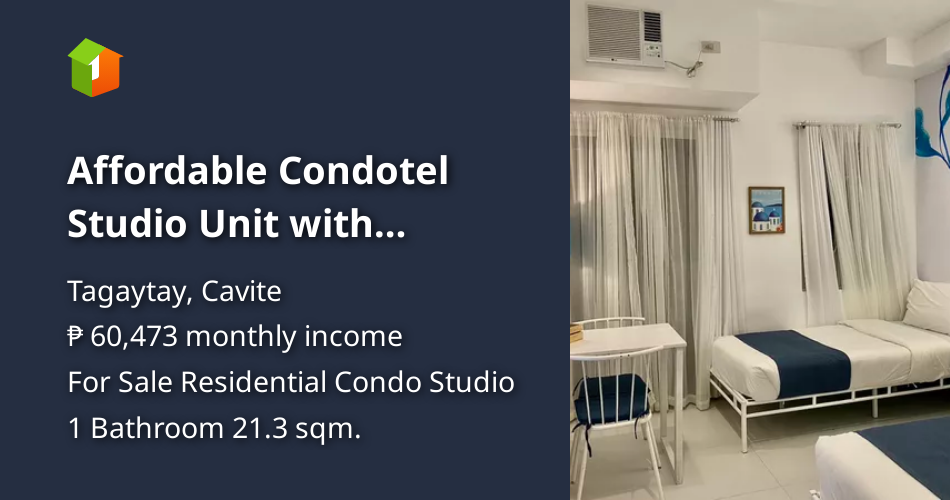 Affordable Condotel Studio Unit with Spacious Balcony For Sale [Condos ...