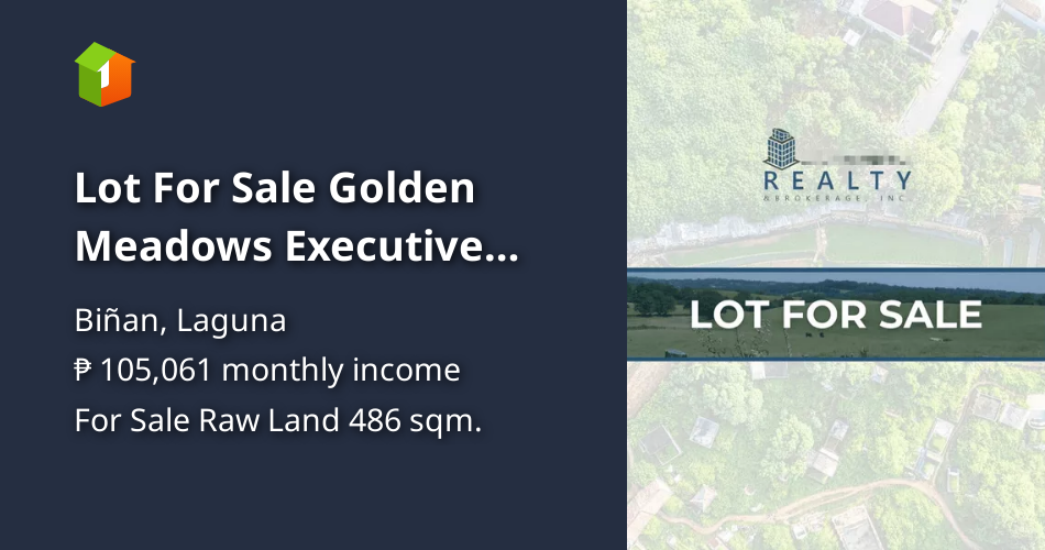 Lot For Sale Golden Meadows Executive Village in Barangay San Antonio ...