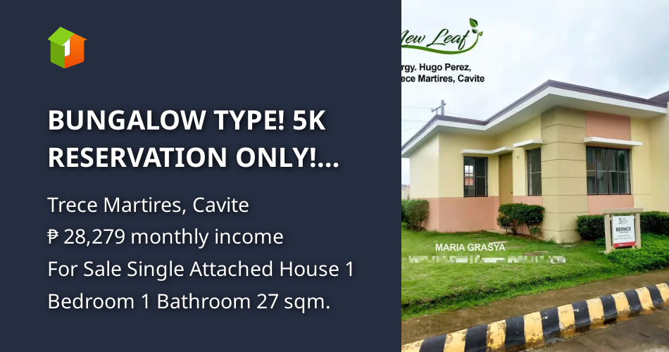 BUNGALOW TYPE! 5K RESERVATION ONLY! PRE SELLING (12 MOS TO PAY DP ...