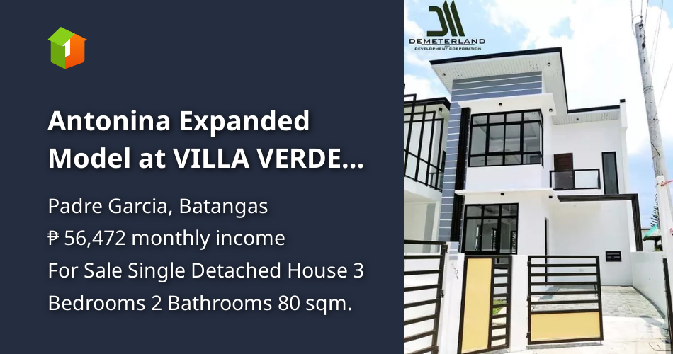 Antonina Expanded Model at VILLA VERDE ESTATES [Houses and Lots 🏘️ ...