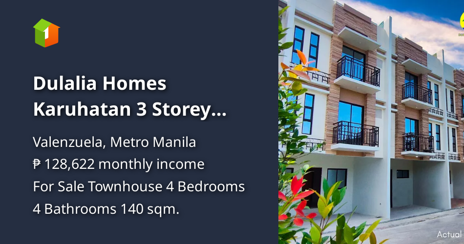 Dulalia Homes Karuhatan 3 Storey Townhouse in Valenzuela Metro Manila ...