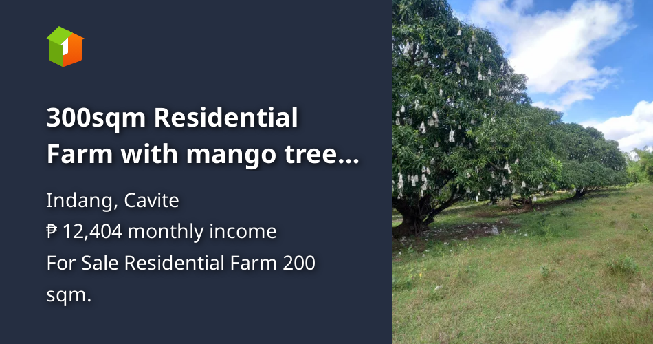 300sqm Residential Farm with mango trees, indang cavite [Lots 🚜 ...
