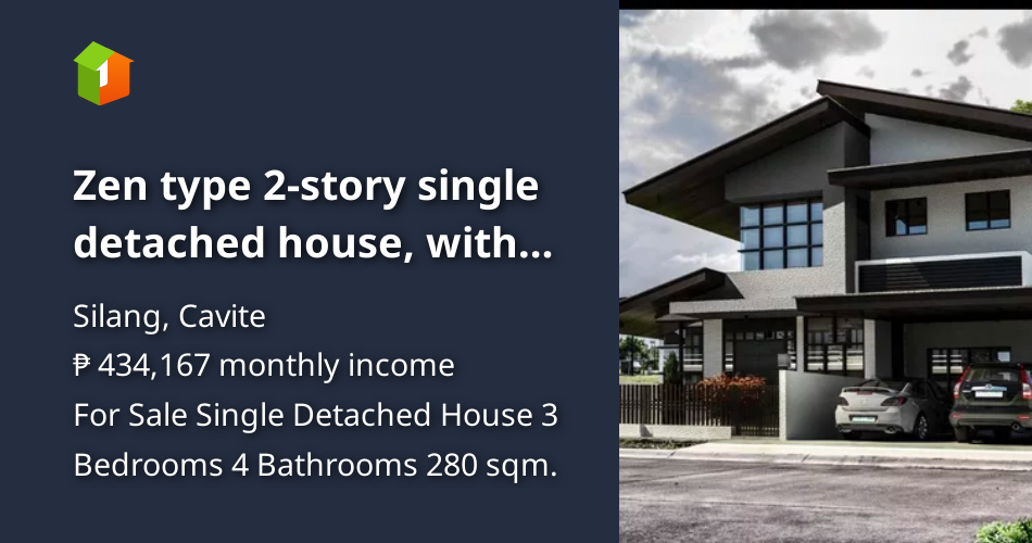 Zen type 2-story single detached house, with spacious open area on golf ...