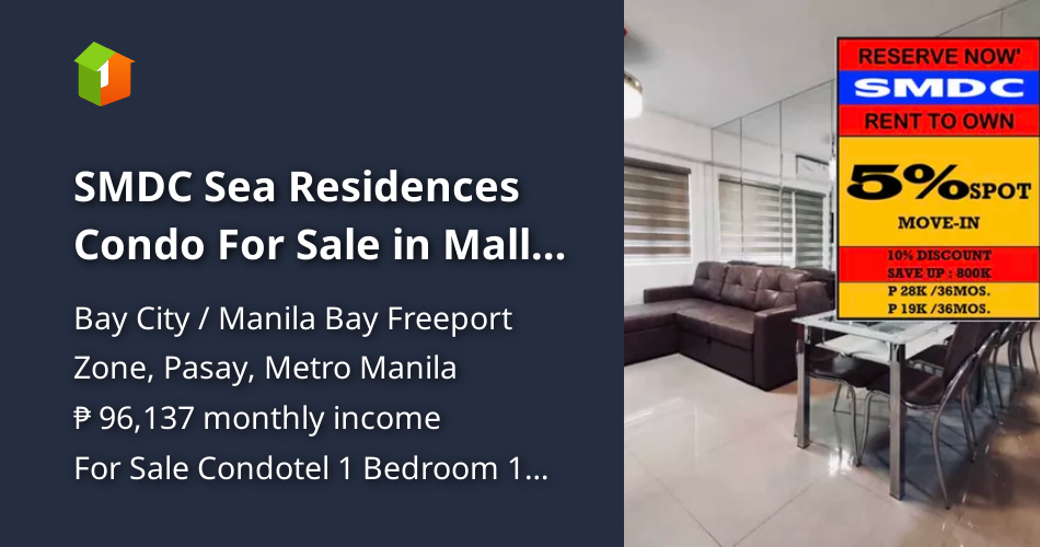 SMDC Sea Residences Condo For Sale in Mall Of Asia ,Pasay City near ...