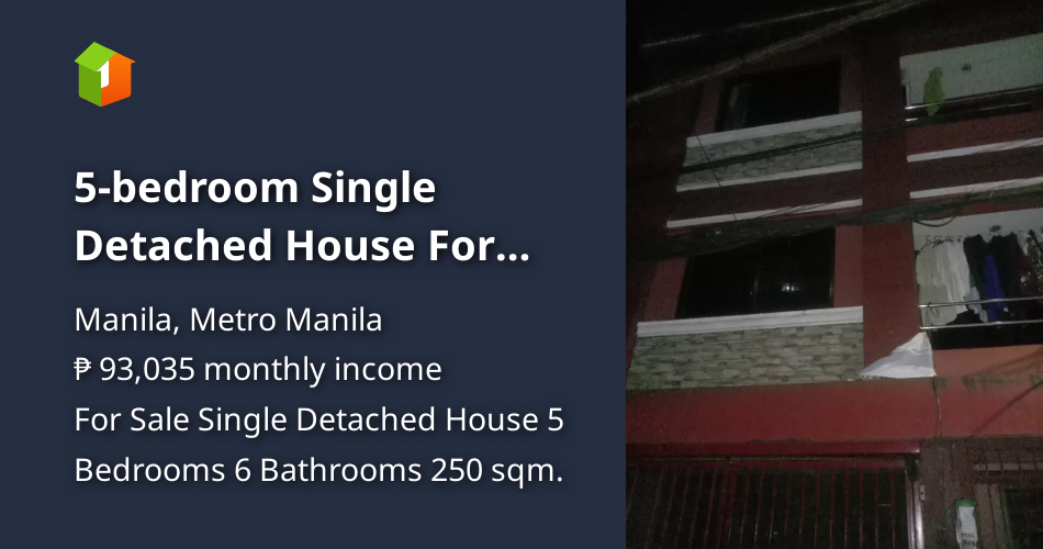 5-bedroom Single Detached House For Sale in Manila Metro Manila [Houses ...