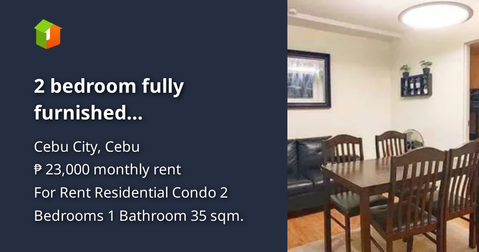2 bedroom fully furnished Condomonimum unit in San Remo SRP Cebu City ...
