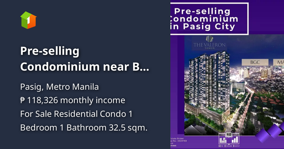 Pre-selling Condominium near BGC and Ortigas CBD - The Valeron [Condos ...