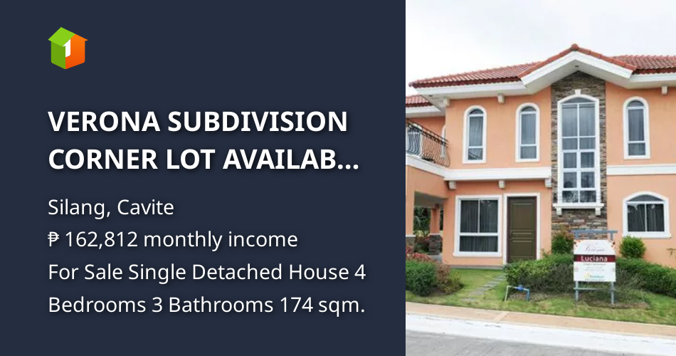 VERONA SUBDIVISION CORNER LOT AVAILABLE NOW!! [Houses and Lots 🏘️ ...