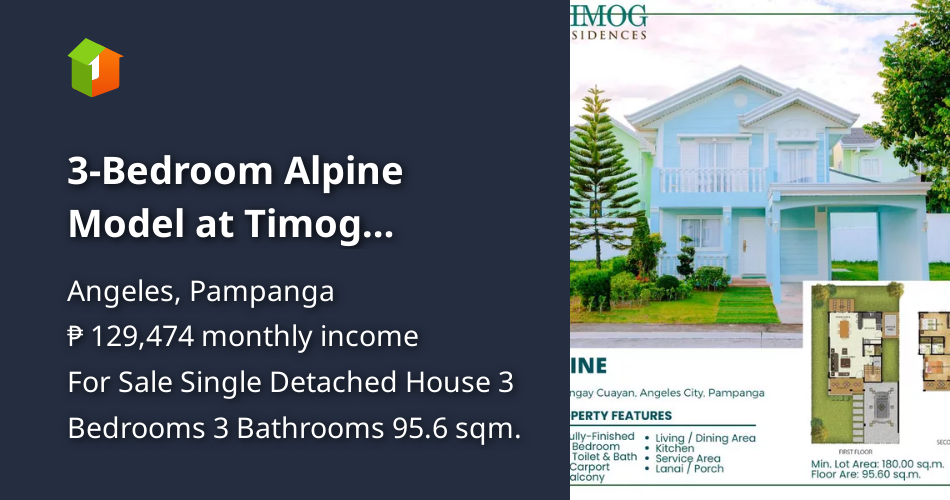 3-Bedroom Alpine Model at Timog Residences in Angeles Pampanga [Houses ...