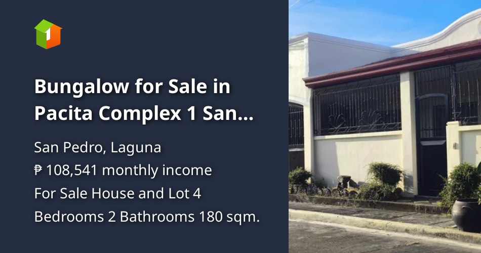 Bungalow for Sale in Pacita Complex 1 San Pedro Laguna [Houses and Lots ...