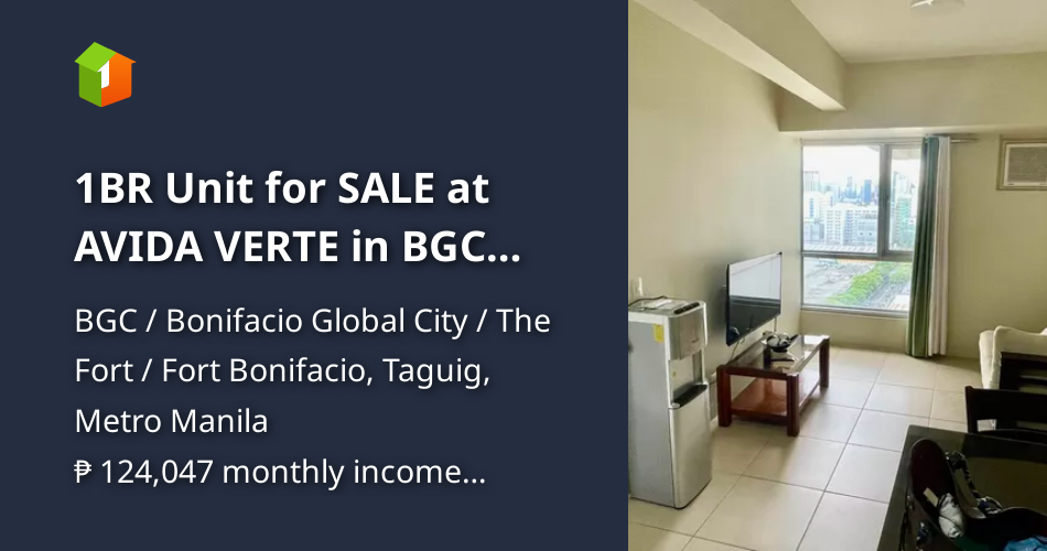 1BR Unit for SALE at AVIDA VERTE in BGC Taguig [Condos 🏙️] (January ...