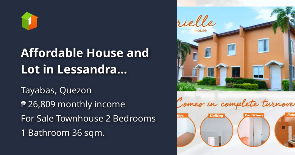 Affordable House and Lot in Lessandra Quezon. [Houses and Lots 🏘️ ...
