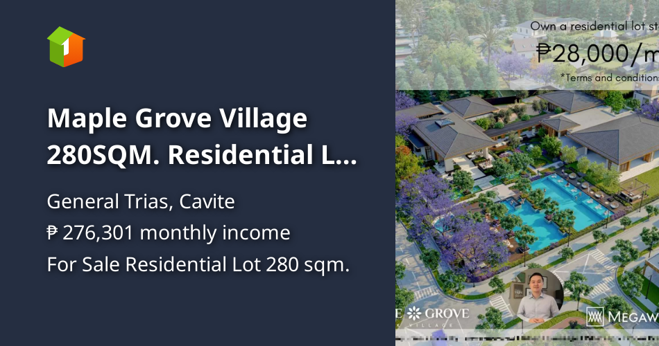 Maple Grove Village 280SQM. Residential Lot General Trias Megaworld ...