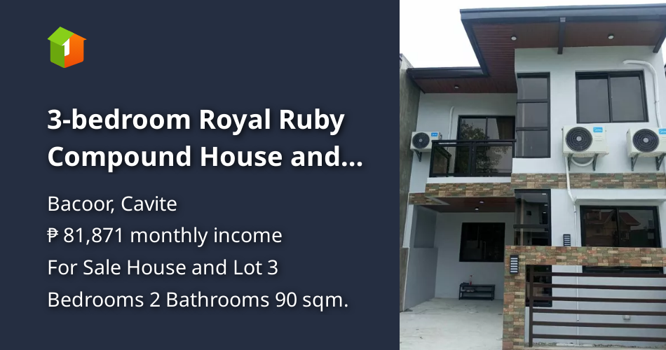3-bedroom Royal Ruby Compound House and Lot For Sale in Bacoor Cavite ...