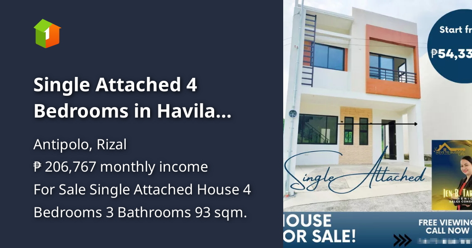 Single Attached 4 Bedrooms in Havila Antipolo Rizal [Houses and Lots 🏘️ ...