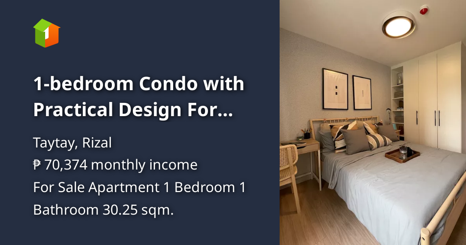 1-bedroom Condo with Practical Design For Sale at The Hive by PH1 World ...
