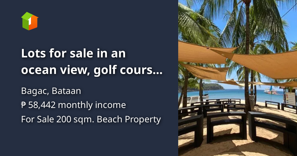 Lots for sale in an ocean view, golf course 9 holes playable [Beach ...