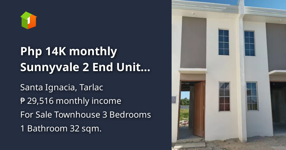Php 14K monthly Sunnyvale 2 End Unit Santa Ignacia Tarlac [Houses and ...