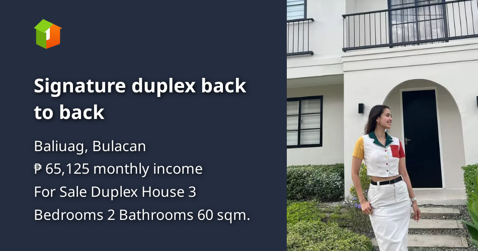 Signature duplex back to back [Houses and Lots 🏘️] (December 2024) in ...