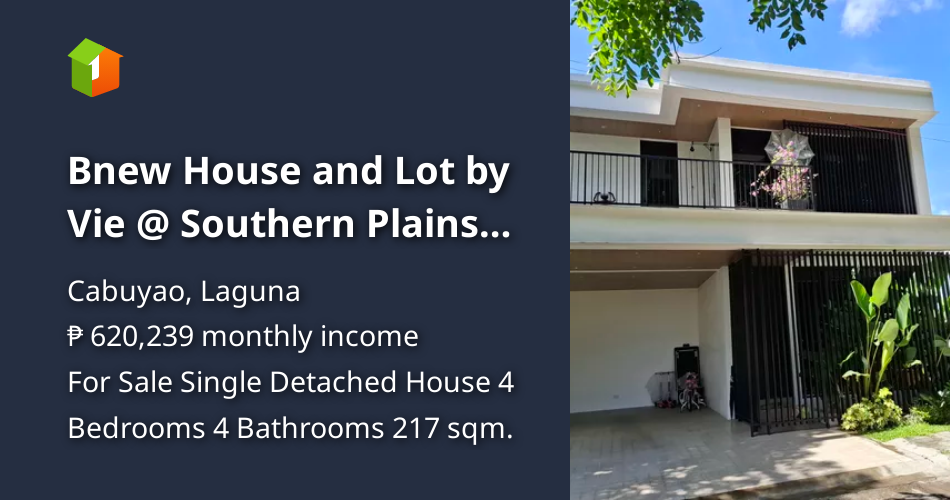 Bnew House and Lot by Vie @ Southern Plains developed by V.Consunji ...