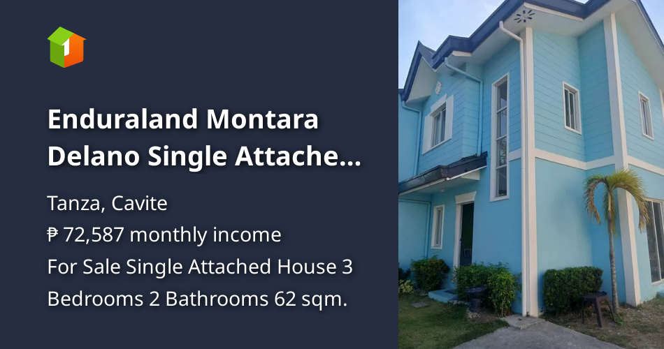 Enduraland Montara Delano Single Attached House For Sale in Tanza ...