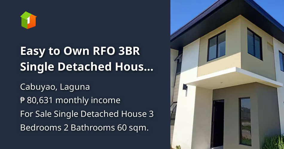 Easy to Own RFO 3BR Single Detached House For Sale Cabuyao Laguna ...