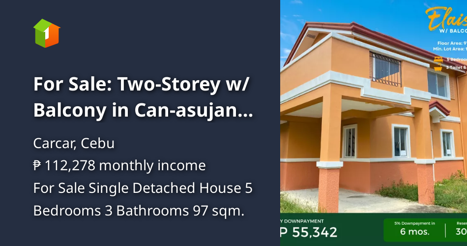 For Sale: Two-Storey w/ Balcony in Can-asujan, Carcar (160 SQM LA ...