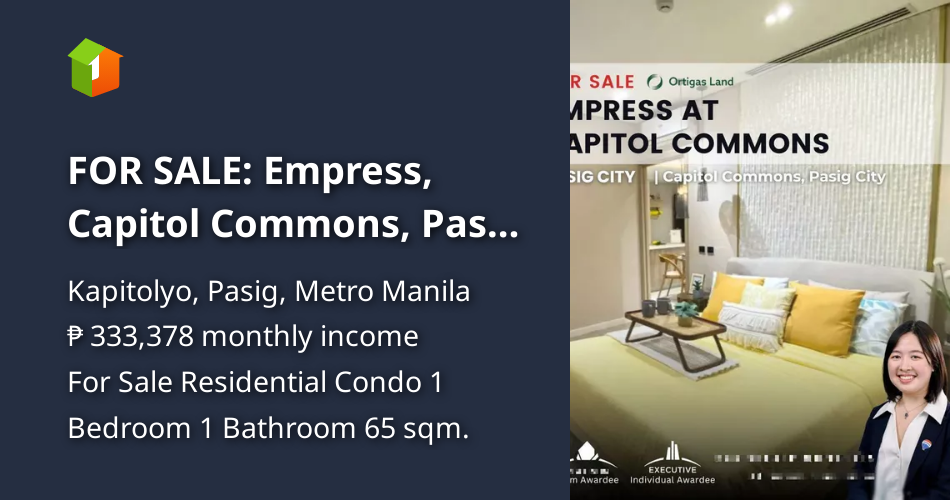 FOR SALE: Empress, Capitol Commons, Pasig 1BR Condo Unit - Royalton ...