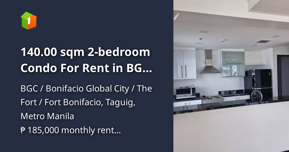 140.00 sqm 2-bedroom Condo For Rent in BGC / Bonifacio Global City ...