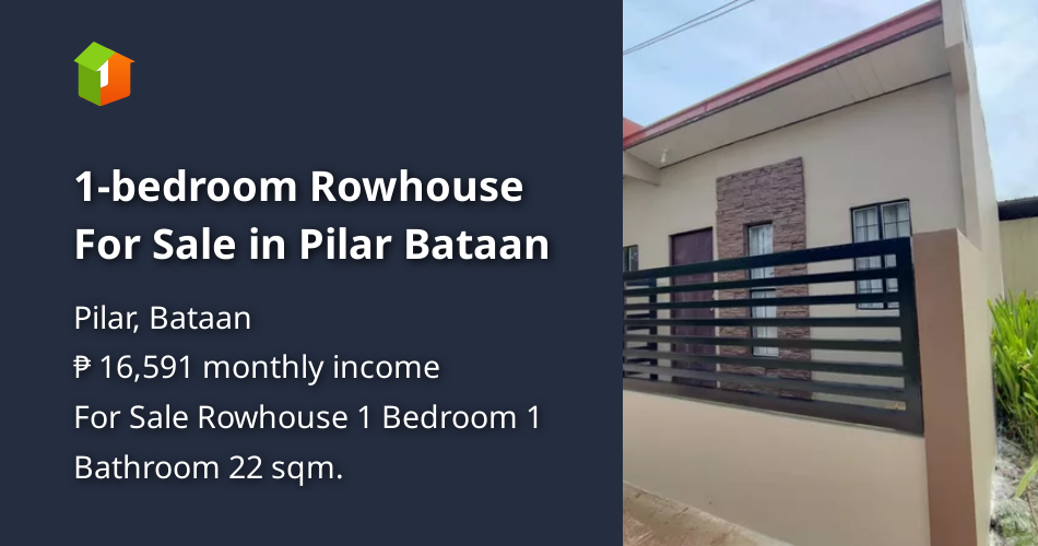 1-bedroom Rowhouse For Sale in Pilar Bataan [House and Lot 🏘️] (March ...
