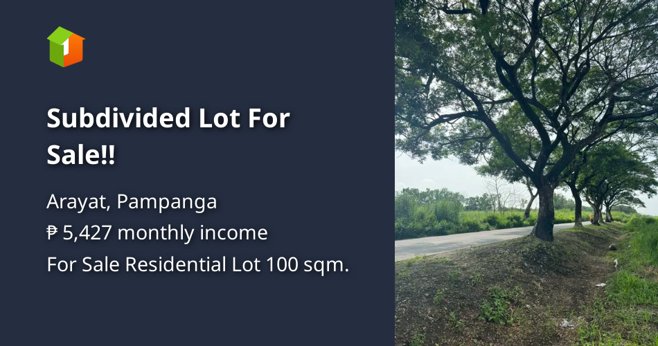 Subdivided Lot For Sale!! [Lots 🚜] (January 2025) in Arayat, Pampanga ...