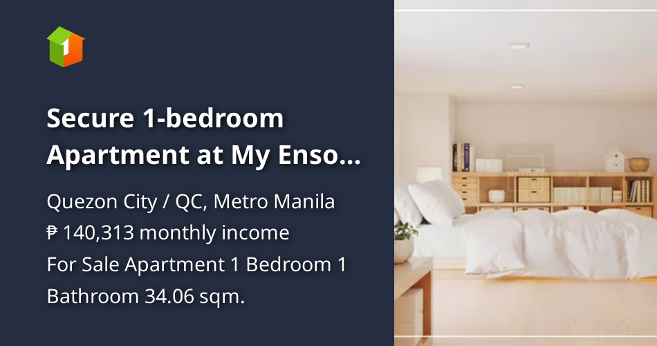 Secure 1-bedroom Apartment at My Enso Loft by PH1 World Developer in ...