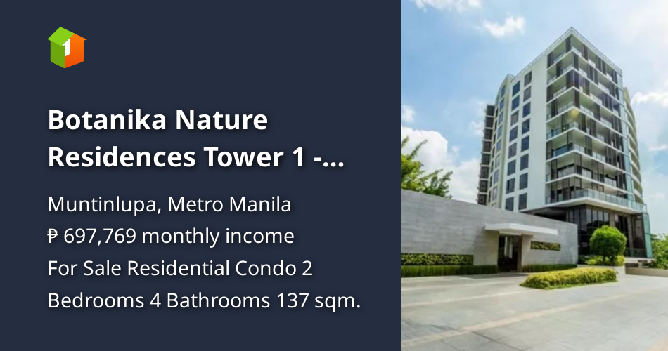 Botanika Nature Residences Tower 1 - Unit 5D (2-Bedroom Premiere ...