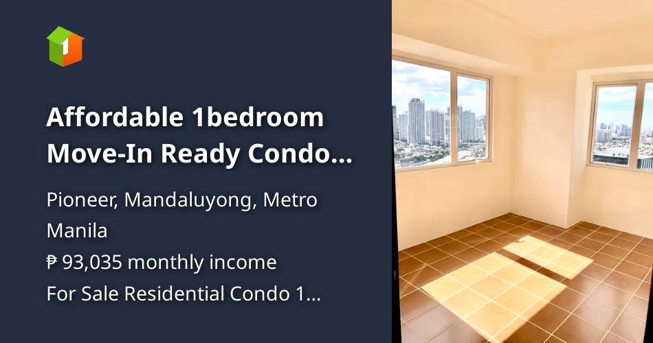 Affordable 1bedroom Move-In Ready Condo- Rent to Own Pioneer Woodlands ...