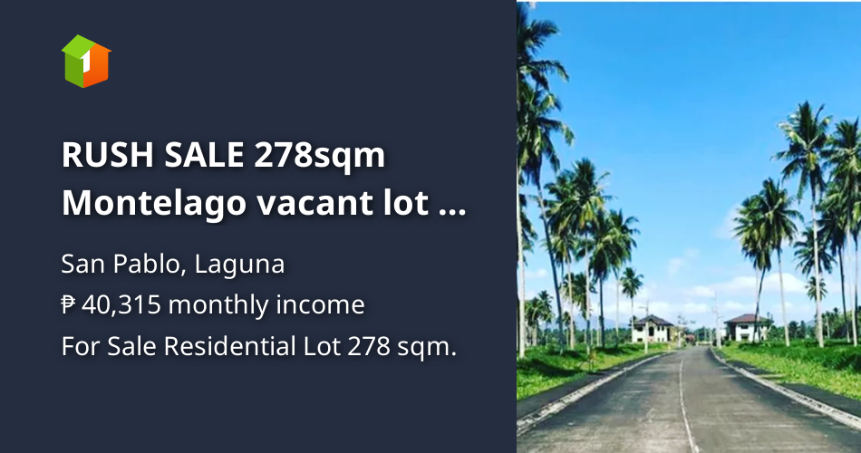 RUSH sale below market value 278sqm vacant residential lot [Lot 🚜 ...