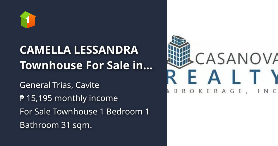 CAMELLA LESSANDRA Townhouse For Sale in General Trias Cavite [Houses ...