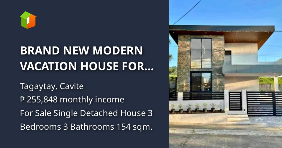 BRAND NEW MODERN VACATION HOUSE FOR SALE IN TAGAYTAY CITY NEAR BALAY DAKO [Houses and Lots 🏘️ ...