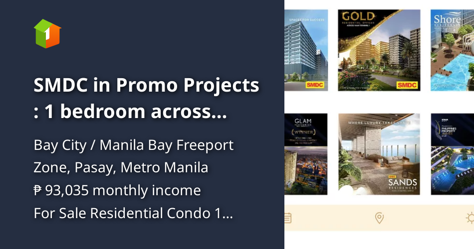SMDC in Promo Projects : 1 bedroom across greater Manila [Condos 🏙️ ...